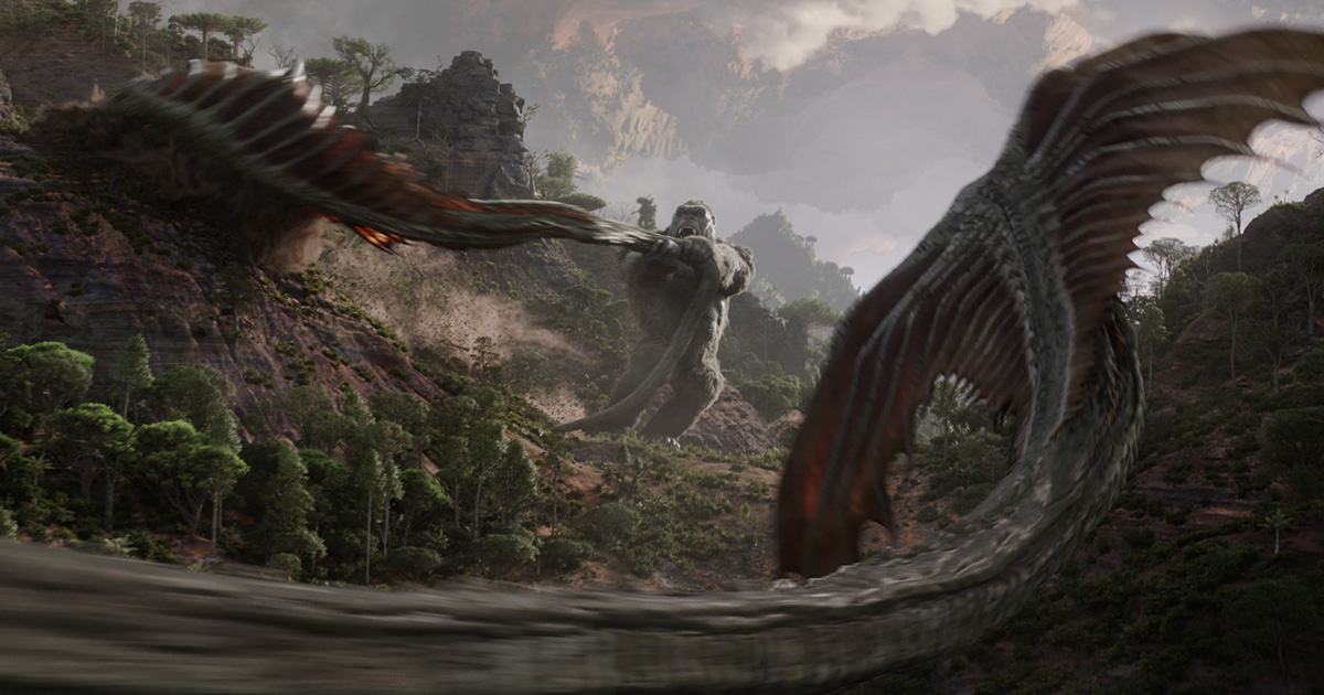 Weta Digital vs. Kong vs. a giant flying serpent vs. an upside down ...